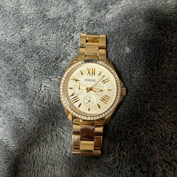 Fossil | Accessories | Fossil Gold Diamond Face Watch | Poshmark